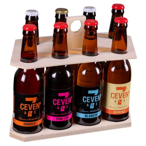 Support en bois pour 6 ou 8 bières Long-Neck - AGRIVITIBAC
